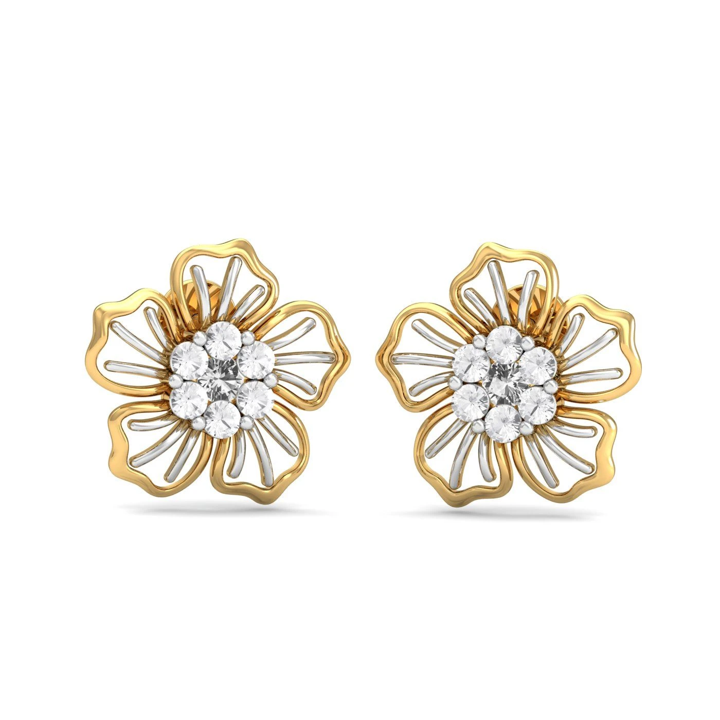 Yellow Gold Yana Bloom Stud Earrings