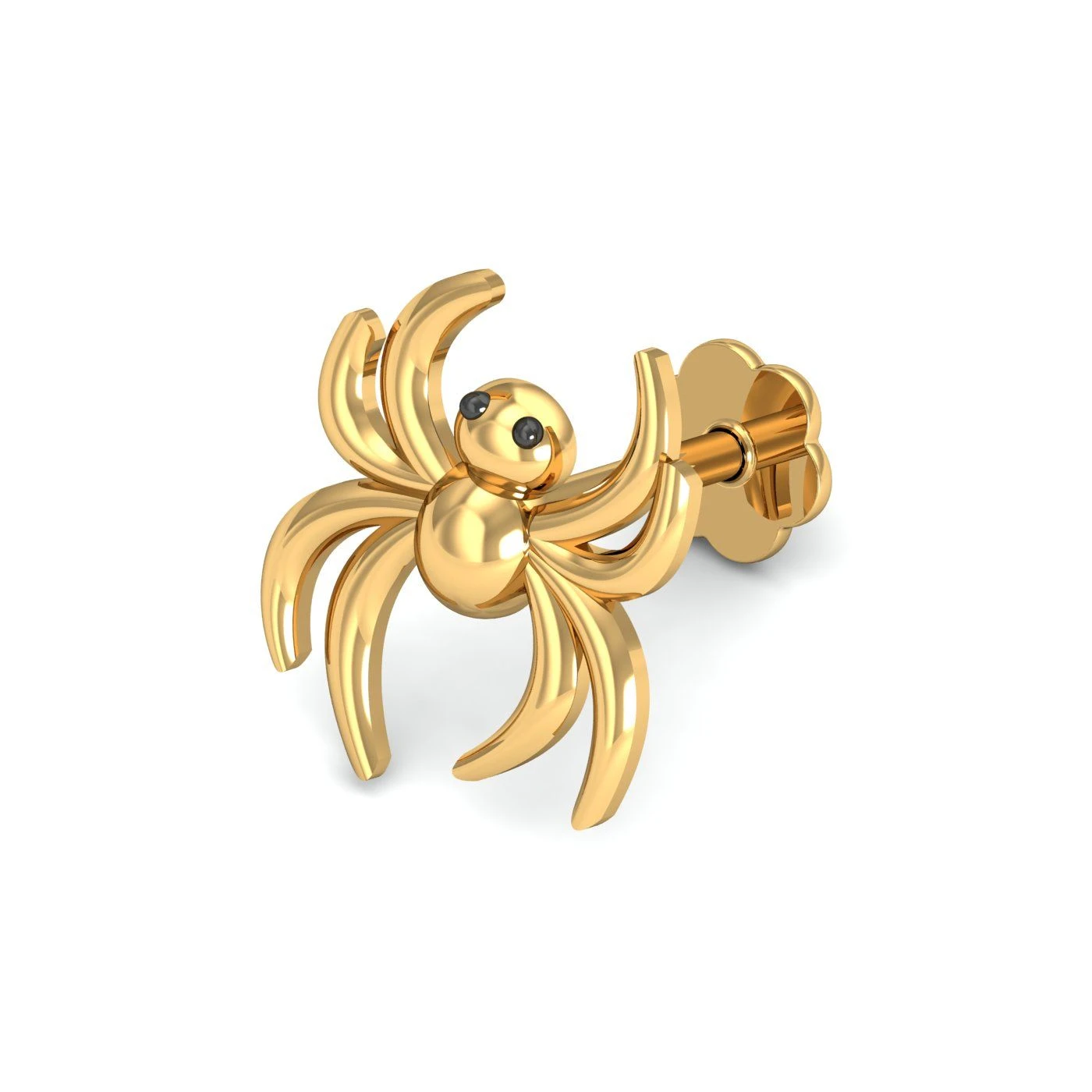 Yellow Gold Spider Gold Nose Stud