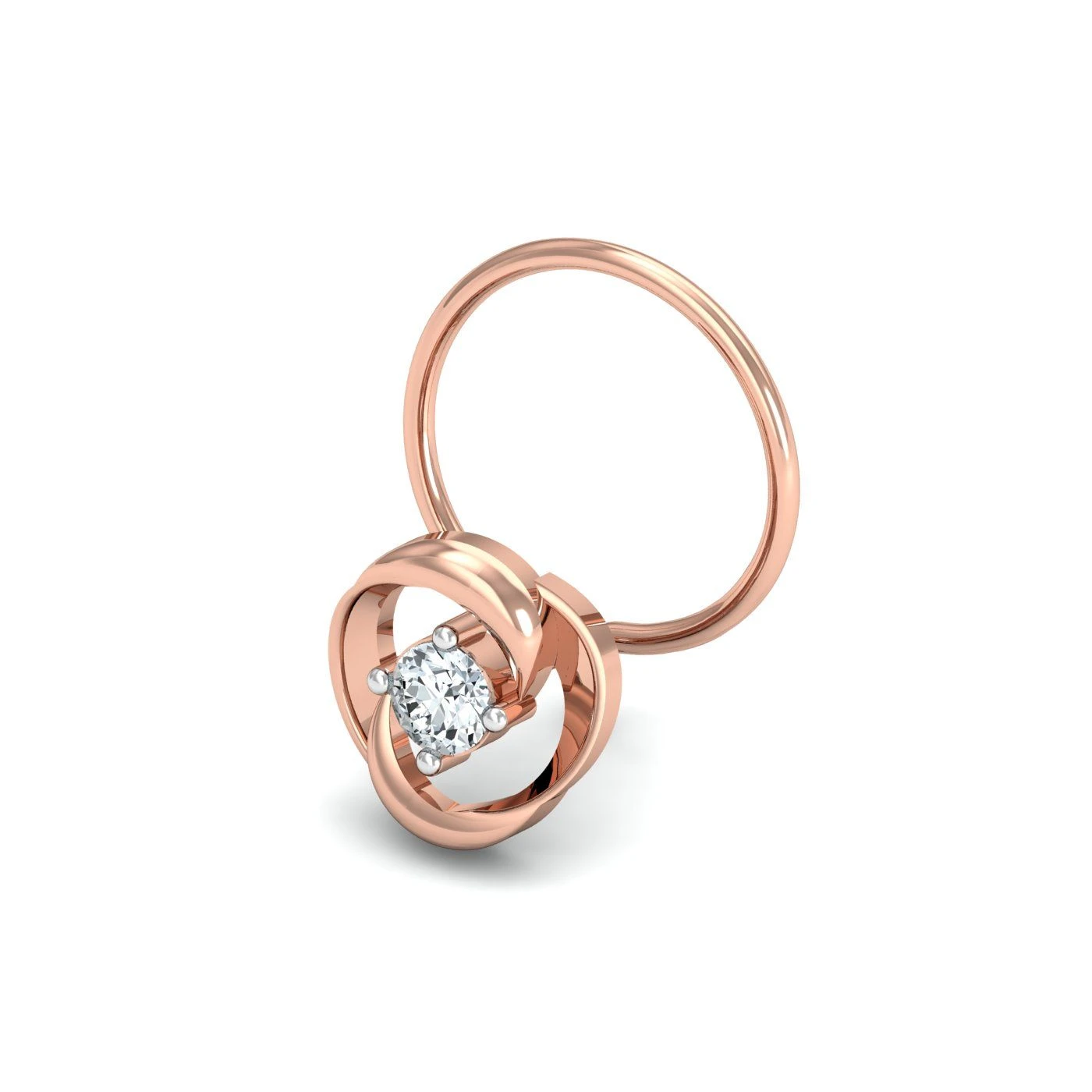 Rose Gold Aislinn Solitaire Pins