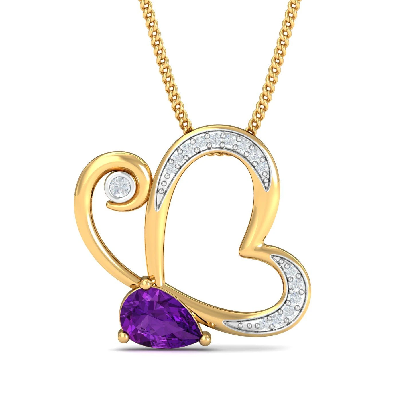 Yellow Gold Kids' Titli Pendant