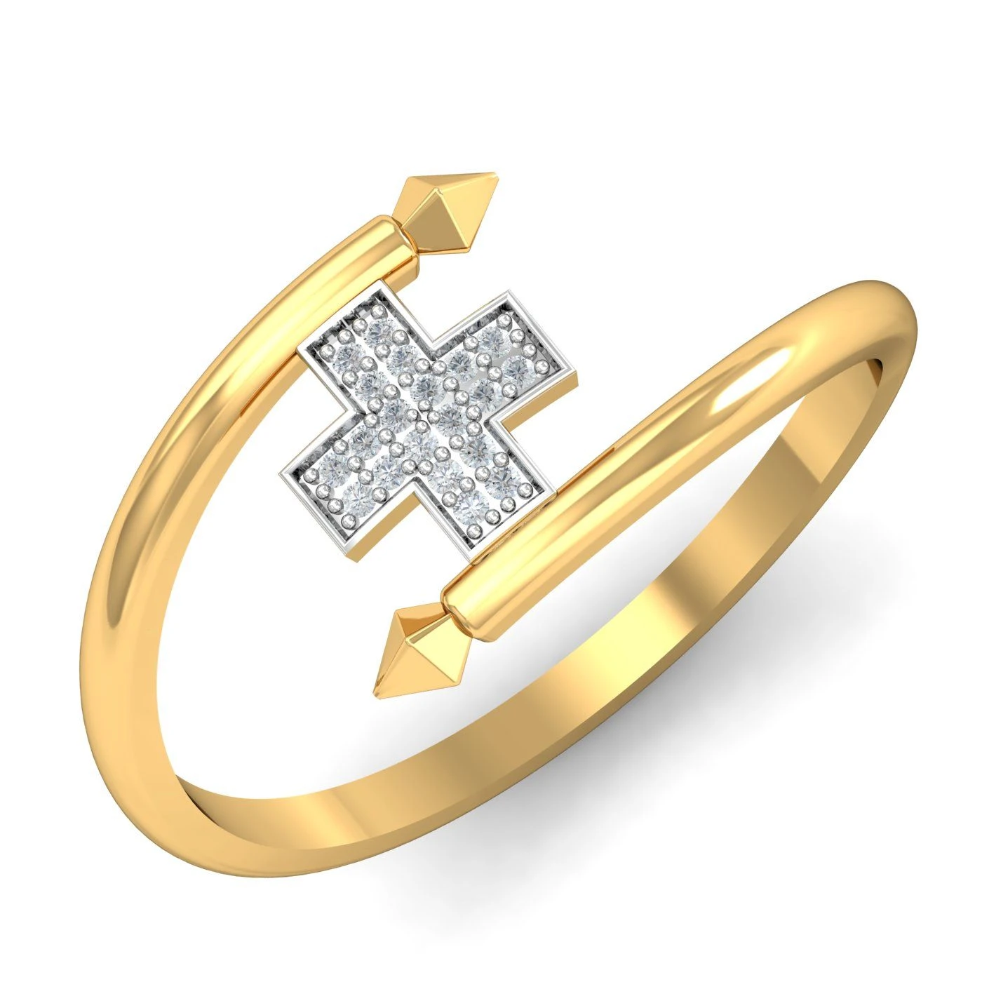 Yellow Gold Christ Ring