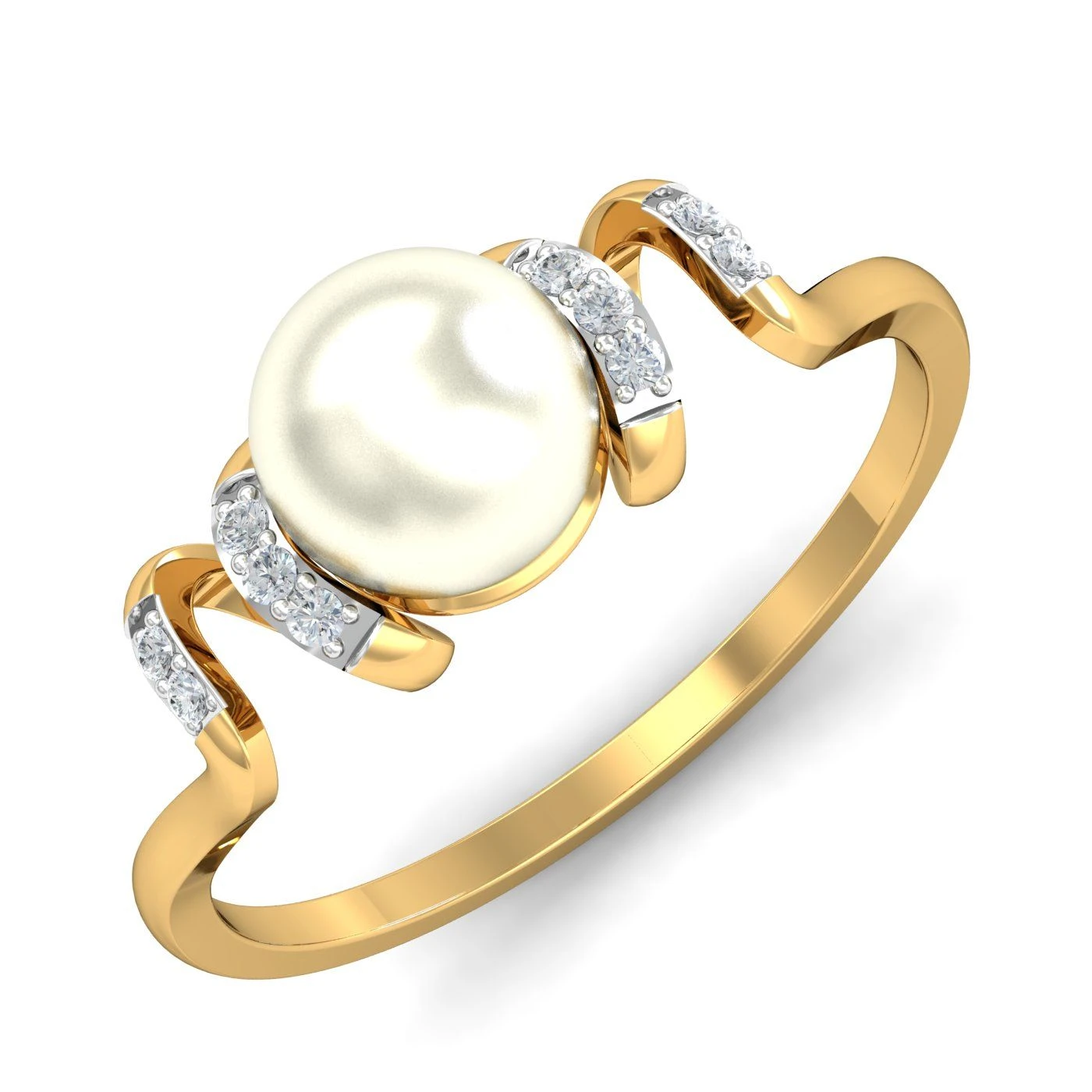 Sassy Spiral Pearl Ring