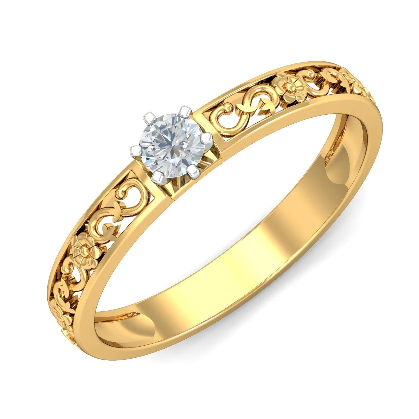 Yellow Gold Faige Solitaire Ring