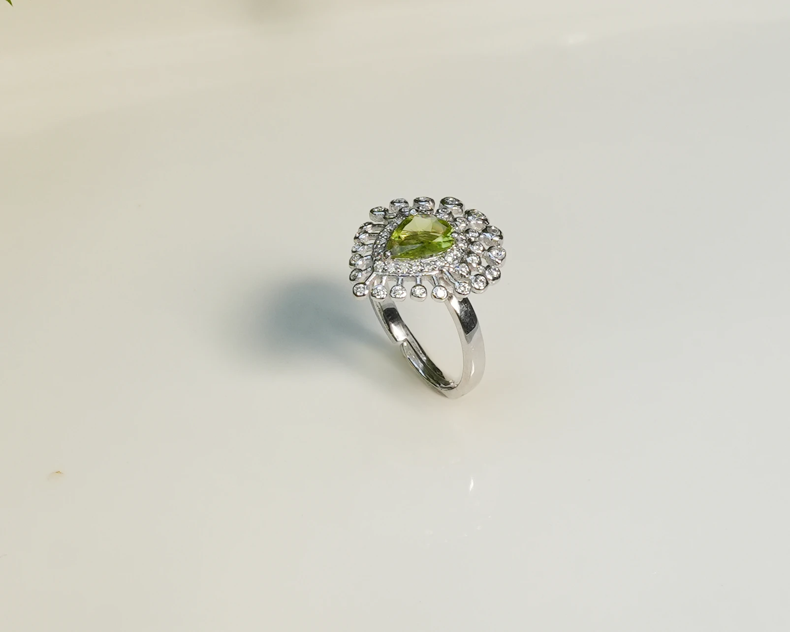 Olive Peridot Ring
