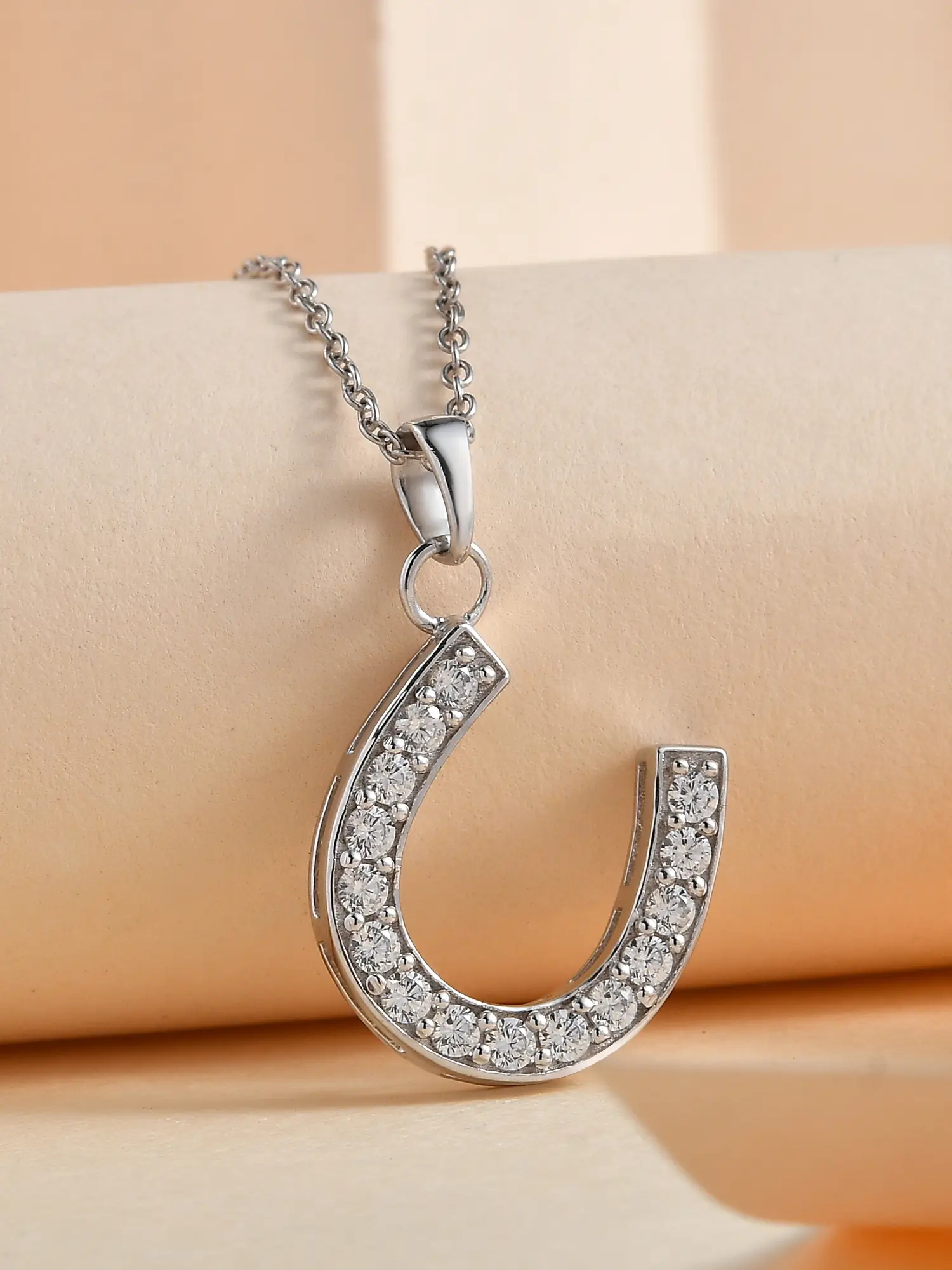 Silver Sophisticated Luck Diamond Pendant